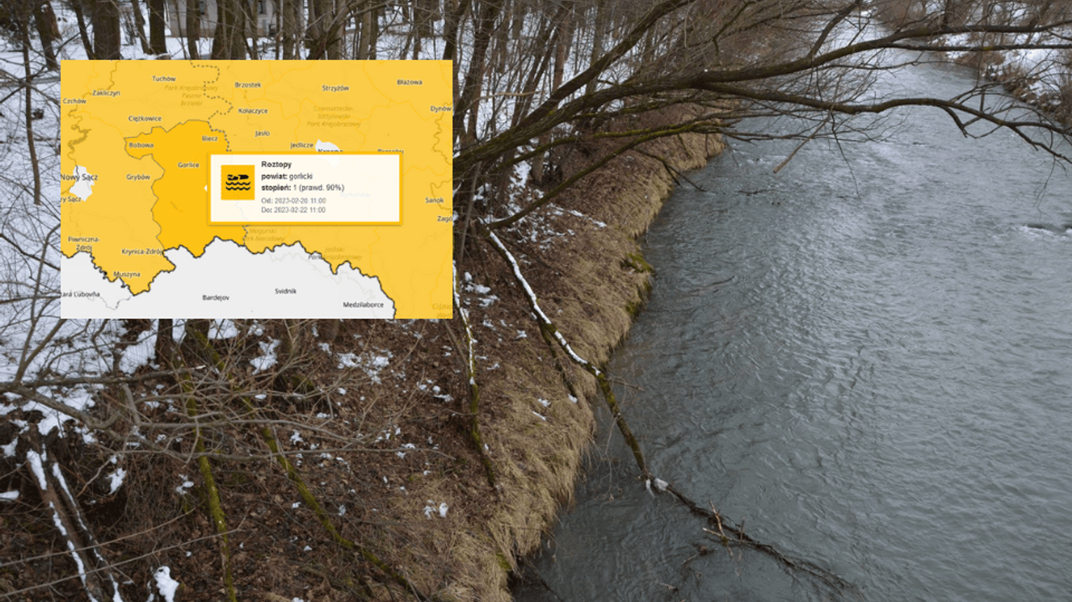 Stan rzek i ostrzeżenie meteo przed roztopami [AKTUALIZACJA]