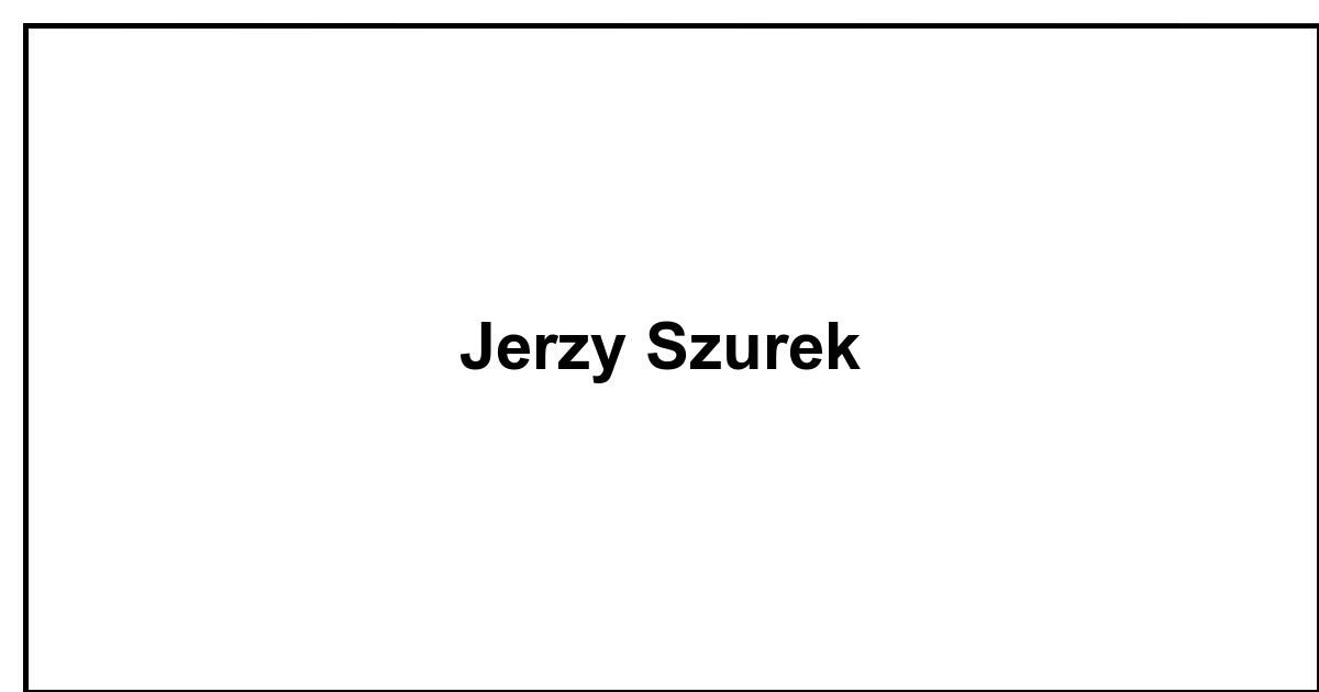 Nekrolog Jerzy Szurek